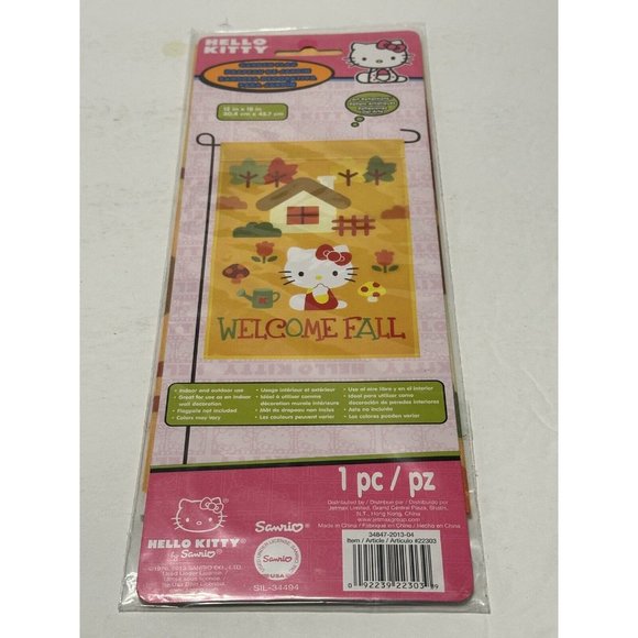 Sanrio | Accents | New Hello Kitty Garden Welcome Flag Indoor Outdoor ...